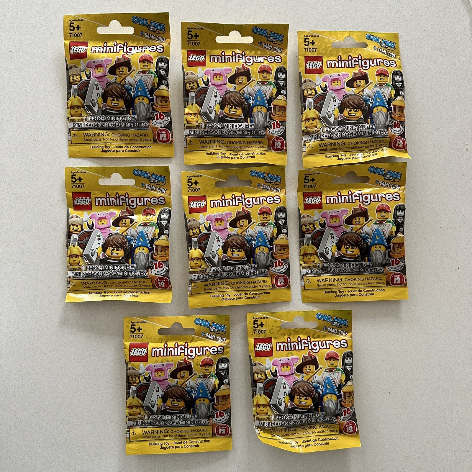 Lot of 8 Blind Bags ⭐️ LEGO Minifigure Series 12 (71007) ⭐️ New ⭐️ ...