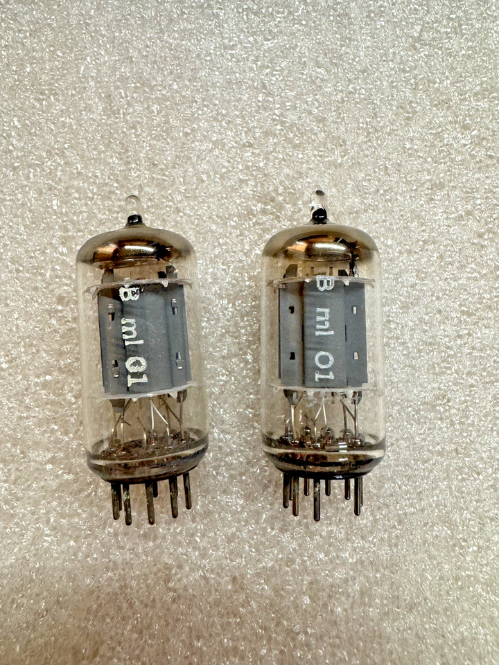 TELEFUNKEN 12AX7 ECC83 Smooth Plate Low Noise Matched Date Code Pair ...