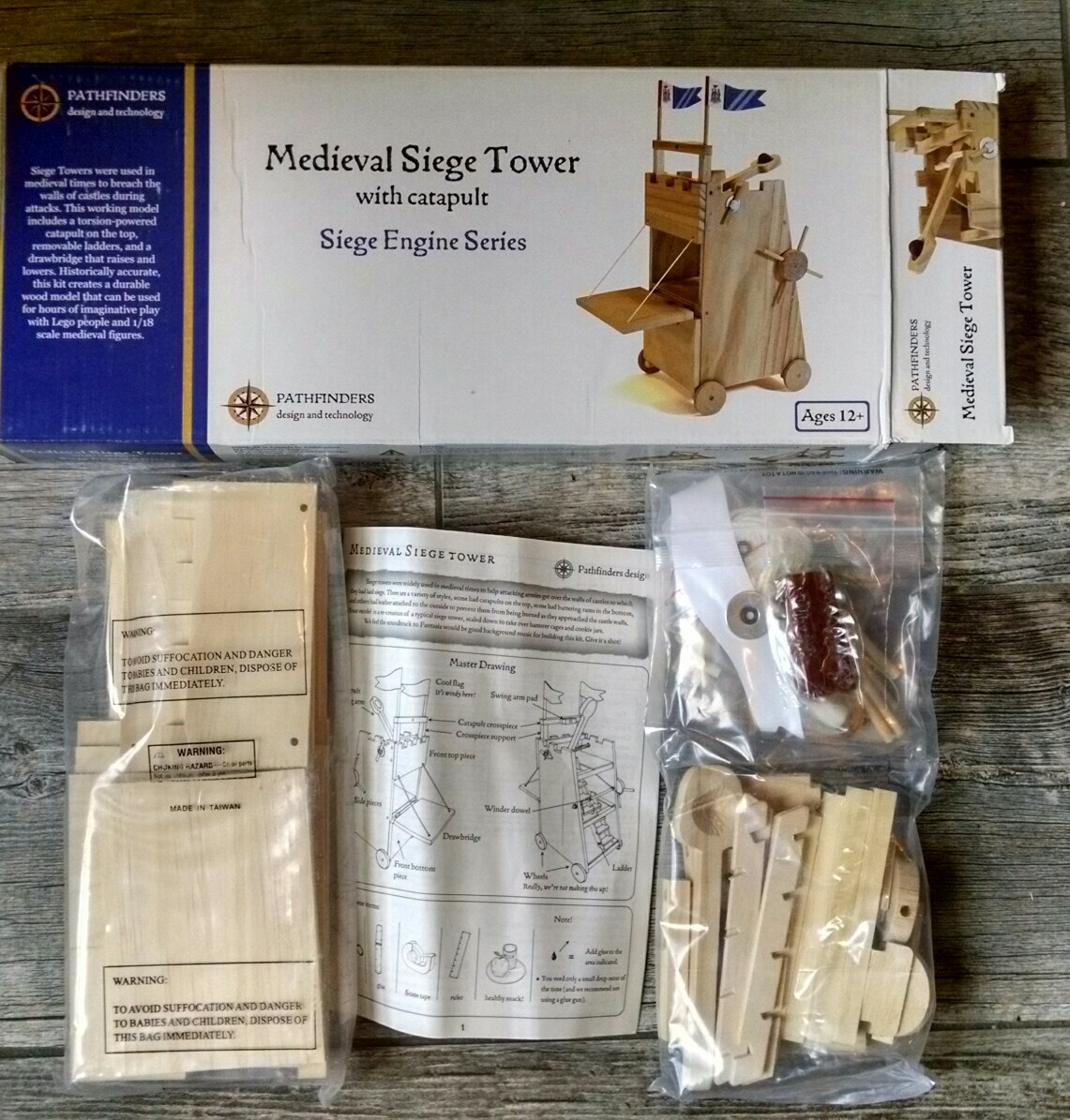 Pathfinders Medieval Siege Tower Model Kit Wooden | eBay