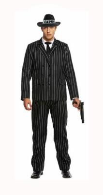 Adults 1920's Mobster Al Capone Gangster Stag Party Fancy Dress Costume ...