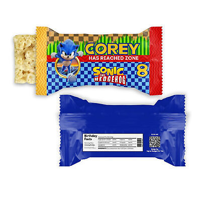 Sonic The Hedgehog Crispy Rice Treat Labels | eBay