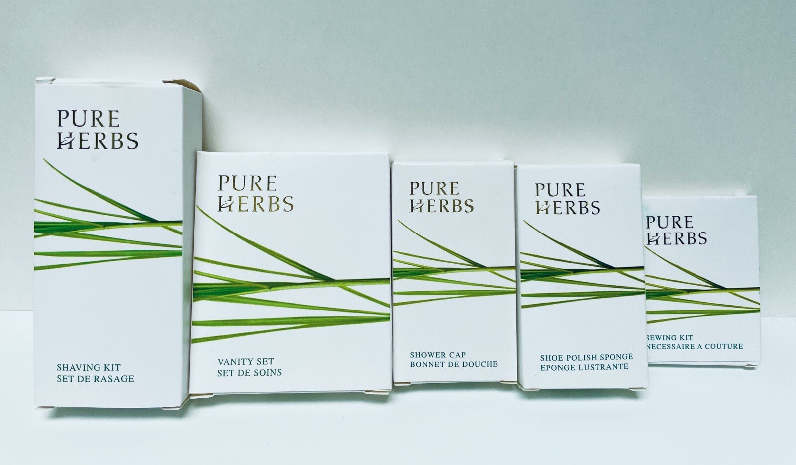 Pure Herbs Hotel Amnts: Shaving Kit + Vanity Set + Shower Cap + Sewing ...