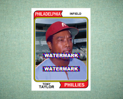 Tony Taylor Philadelphia Phillies 1974 Style Custom Baseball Art Card ...