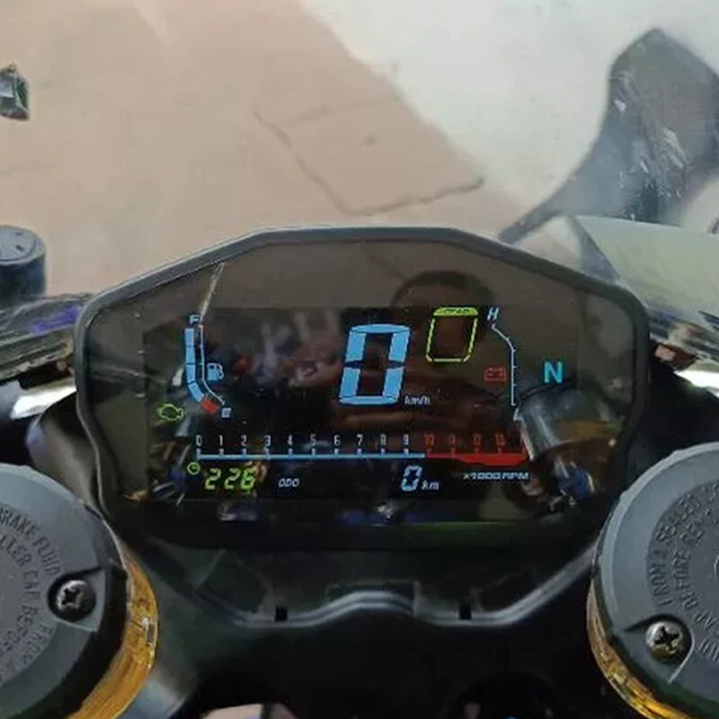 Universal Digital Moto Dash Panel LCD Dashboard Speedometer Odometer ...