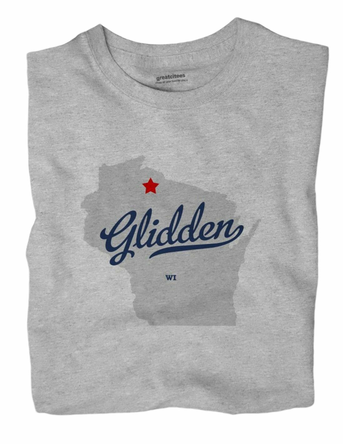 Glidden Wisconsin WI Wis Wisc T-Shirt MAP | eBay