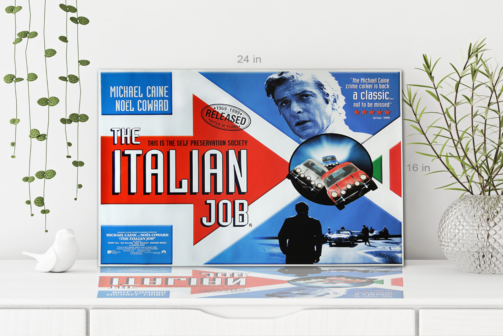 The Italian Job Movie Poster Canvas Wall Art Print Ready To Hang | eBay UK
