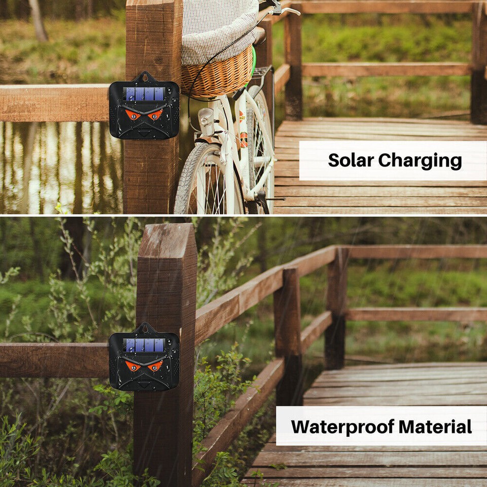 8Pack Solar Predator Guard Light Red LED Deterrent Light Night Animal ...