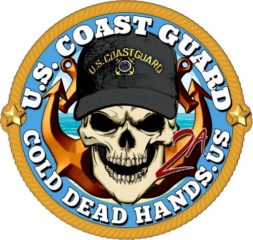 US COAST GUARD, COLD DEAD HANDS Window Sticker 4" H x 4" W LAMINATED | eBay