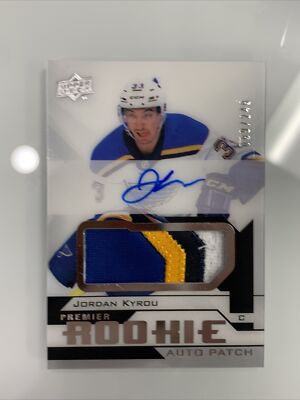 2018-19 Upper Deck Premier Acetate #90/249 Jordan Kyrou RPA Rookie ...