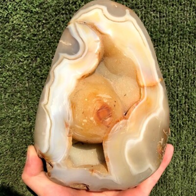 2240G Rare Natural Agate Geode Quartz Crystal Mineral specimen Healing | eBay