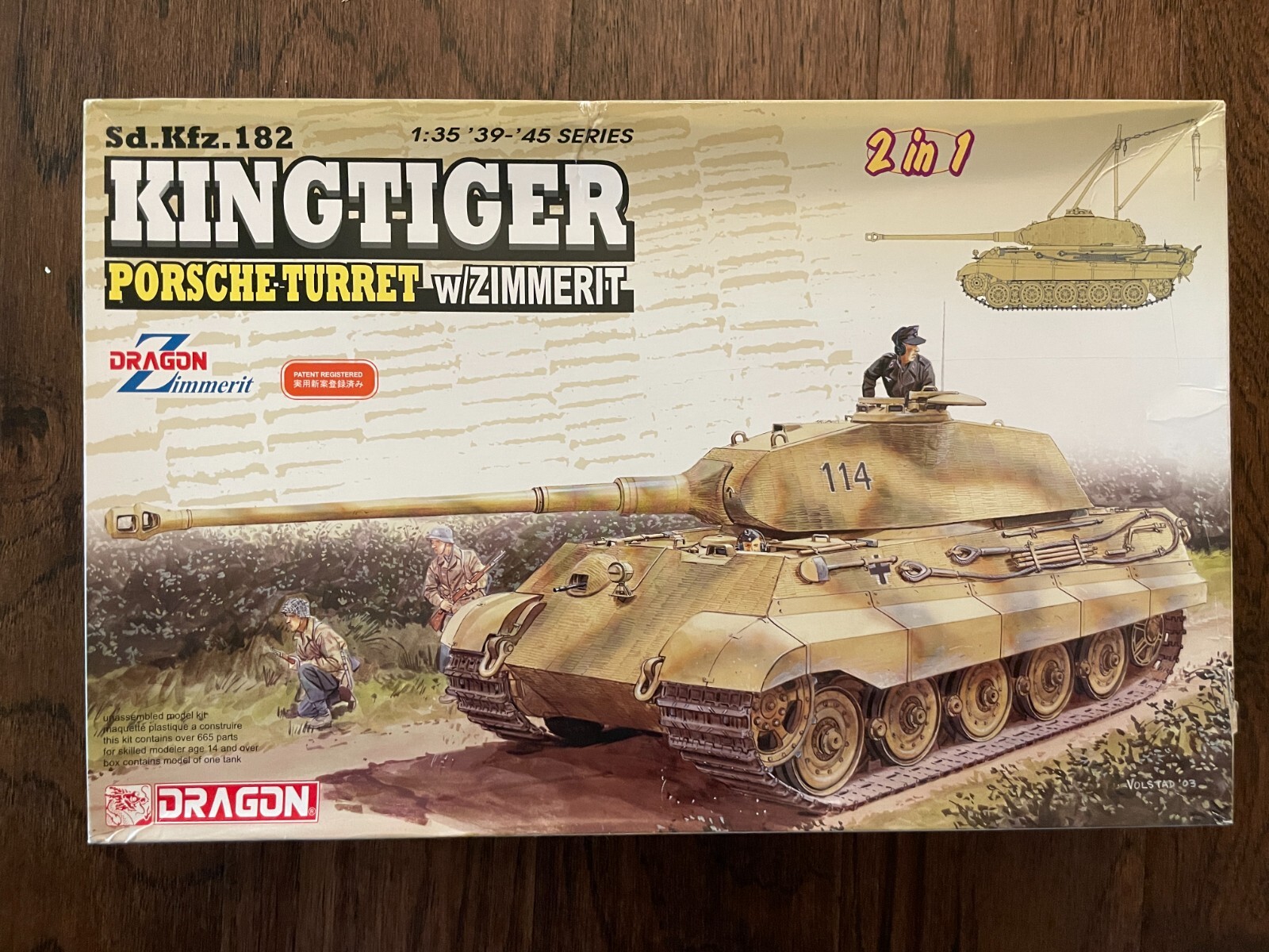 DRAGON 6848 1/35 KINGTIGER PORSCHE TURRET W/ ZIMMERIT | eBay