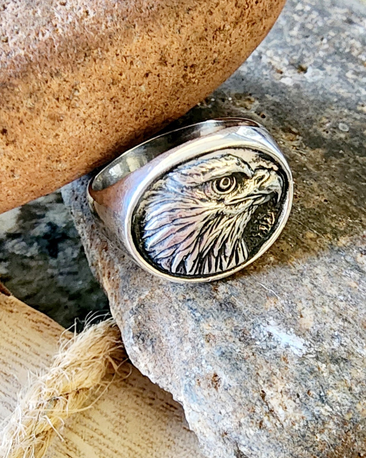 Retired James Avery Freedom Eagle Bird Symbolic Ring … - Gem