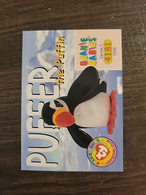 Puffer the Puffin Series 1 1998 #4181 Beanie Babies Card 1998 Ty INC | eBay