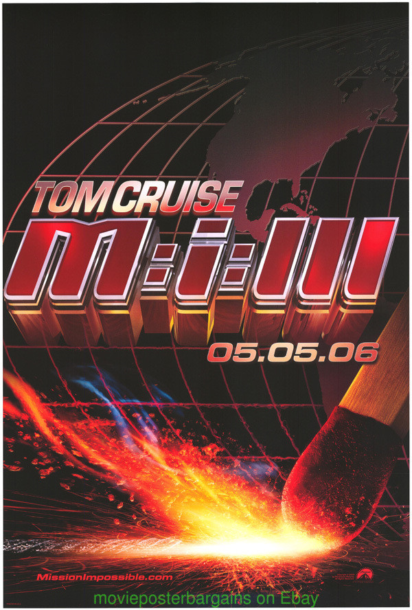 MISSION IMPOSSIBLE III MOVIE POSTER DS ADV.TOM CRUISE | eBay