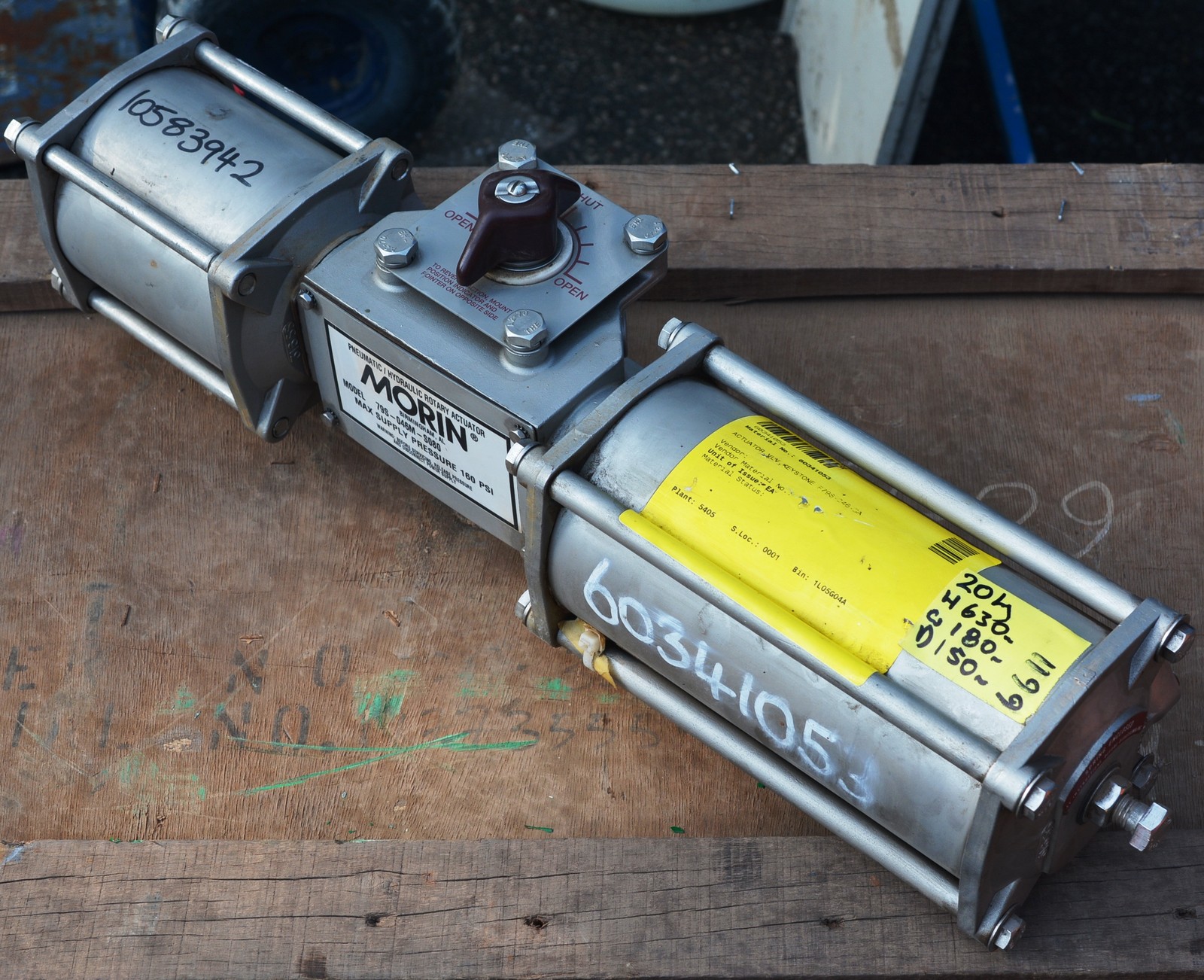 MORIN rotary valve actuator S 046U S080 AX 40-160 PSI PED Cat 1 & ATEX ...