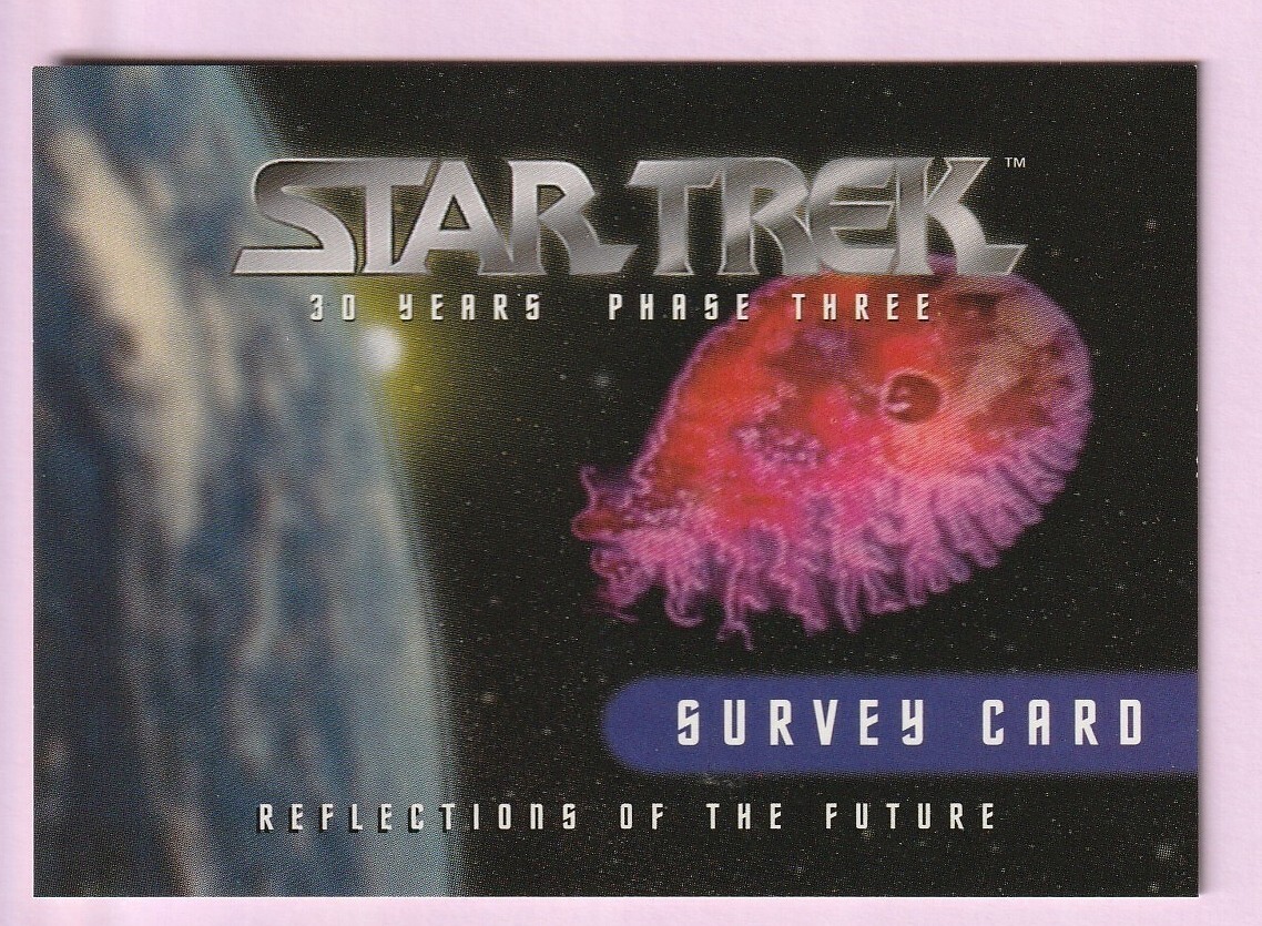 1996 Skybox 30 Years of Star Trek Reflections the Future Phase 3 Survey ...