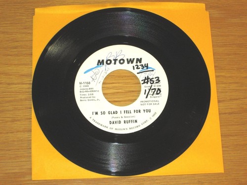 PROMO SOUL 45 RPM - DAVID RUFFIN - MOTOWN 1158 - "I'M SO GLAD I FELL ...