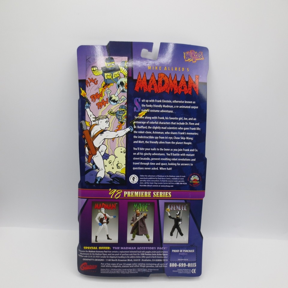 Madman Action Figure 1998 Premiere Series Graphitti Big Blast BRAND NEW ...