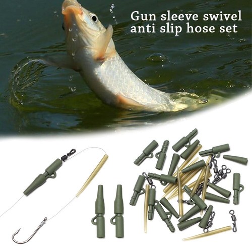 80pcs Carp Rig Coarse Safety Lead Clips Anti Tangle Sleeves Carp ...