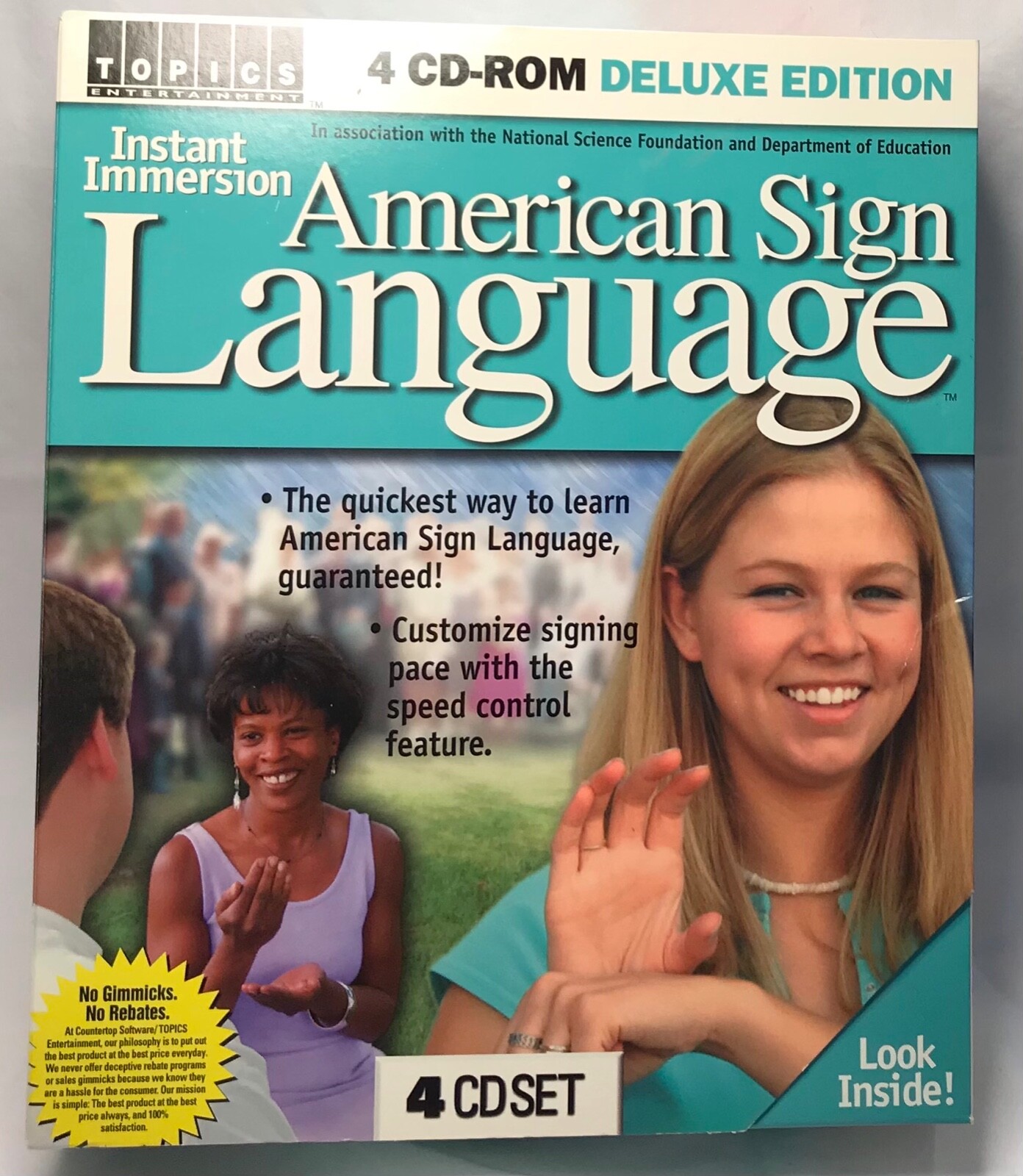 Instant Immersion American Sign Language Deluxe Edition 4 CD Roms CS ...