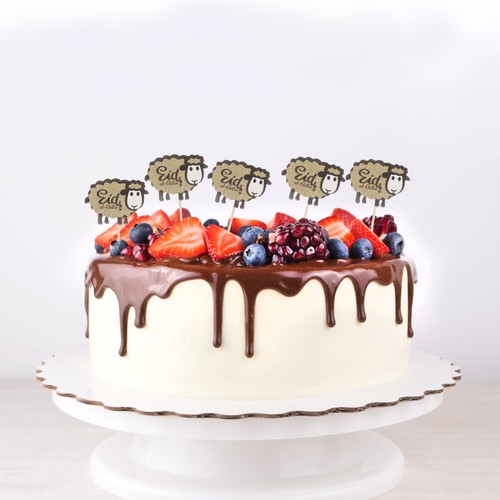 24 Pcs Eid Mubarak Cupcakes Sheep Toppers Hat Dessert Decor | eBay