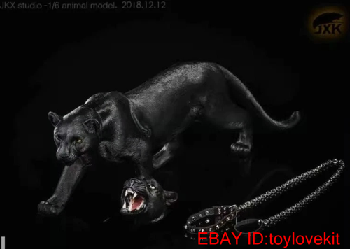 JXK 1/6 Leopard Black Panther Figure Animal Decor Jaguar Model ...