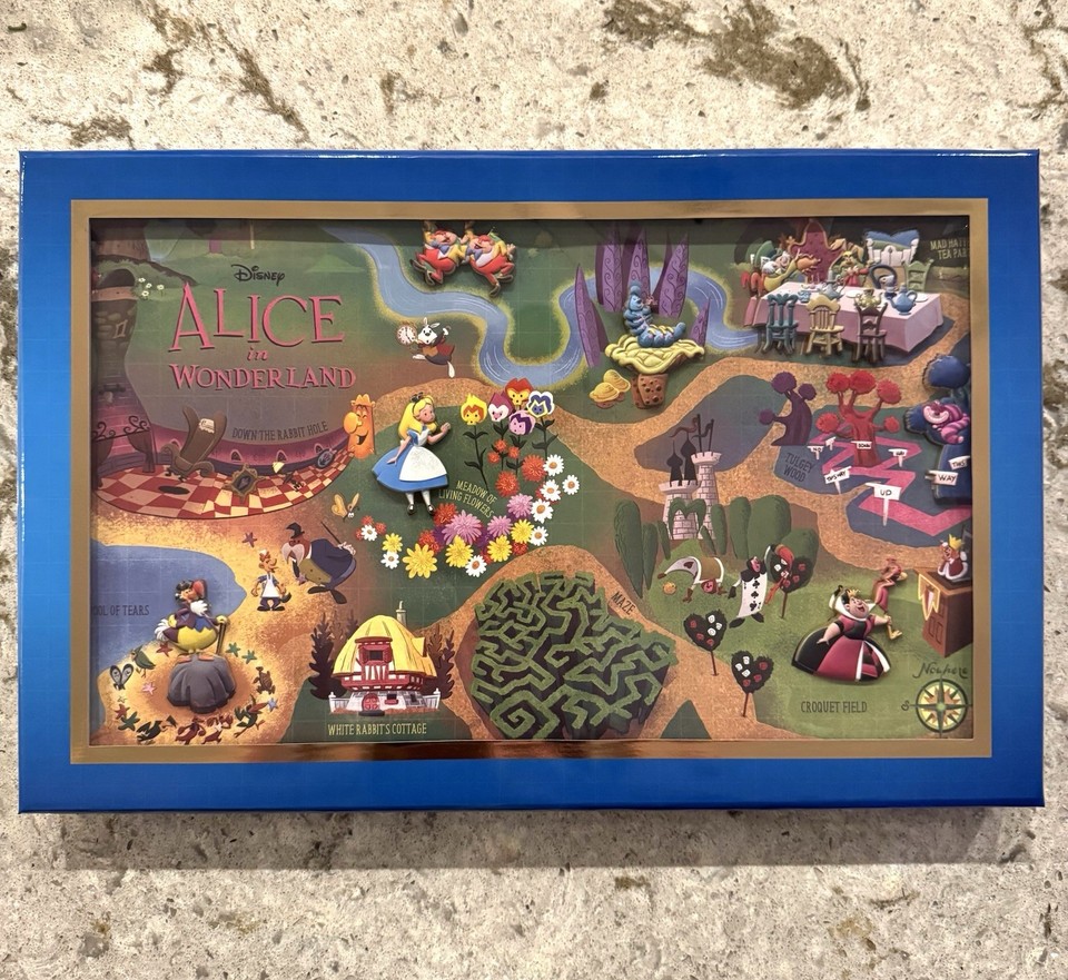 Disney D23 MOG WDI Maps Pin Set LE400 Frozen Moana Dumbo Aladdin Alice ...