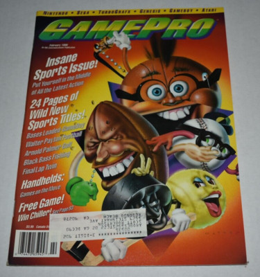 GAMEPRO #7 Feb 1990 Vintage Video Game Magazine Insane Sports Issue | eBay