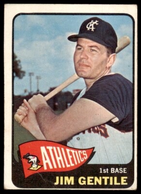 1965 Topps Baseball Card Jim Gentile Kansas City Athletics #365 | eBay