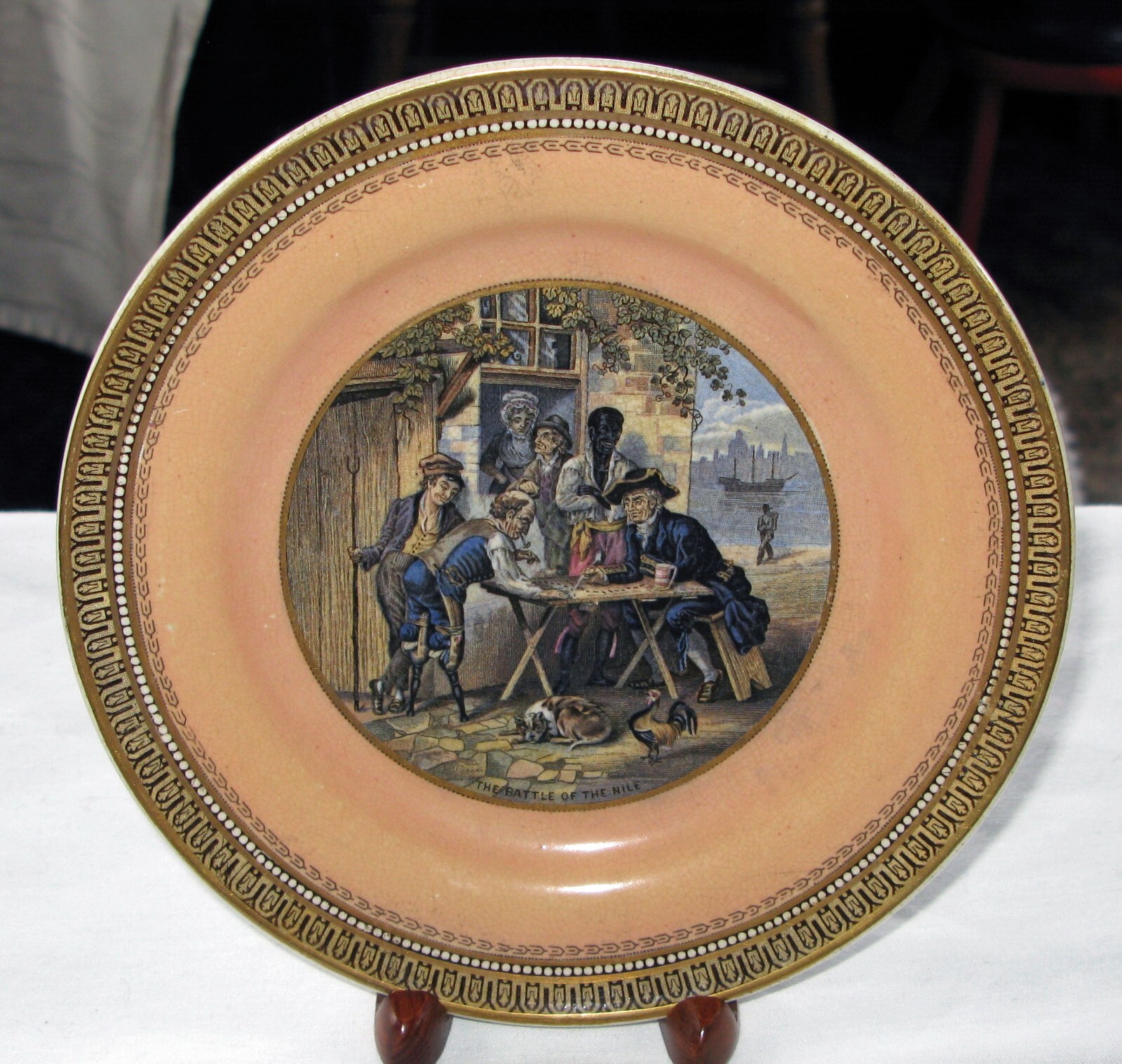 Antique Prattware Plate, The Battle of the Nile, Pratt At Fenton, 7 1/4 ...