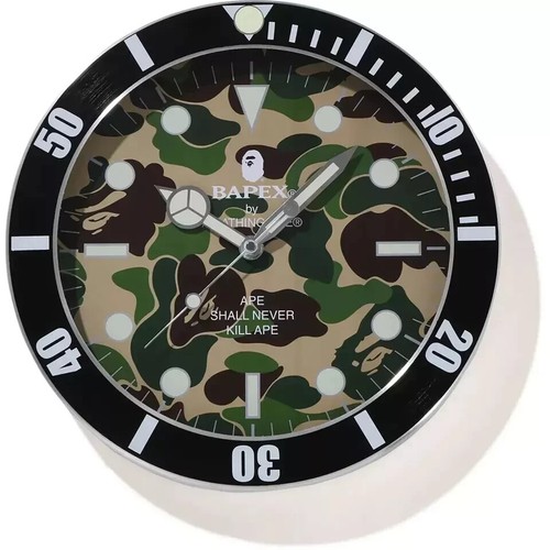ABC A Bathing Ape Bape x wall clock Camouflage Green Camo Authentic | eBay