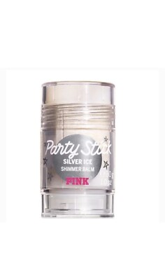 VICTORIAS SECRET PINK PARTY STICK SILVER ICE SHIMMER BALM 1 oz FACE ...
