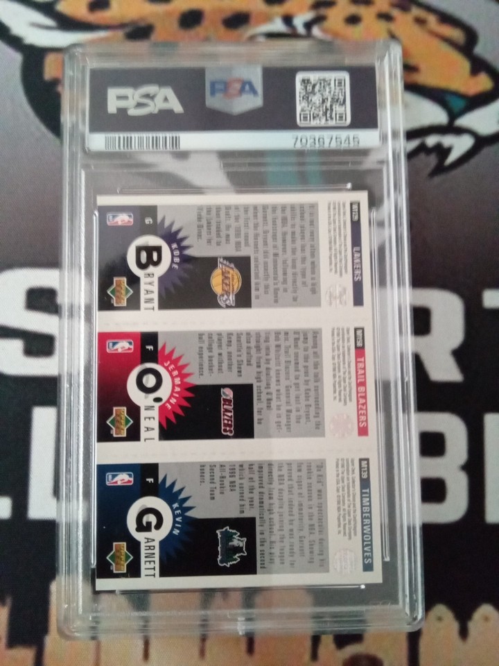 1996 COLLECTORS CHOICE MINI KOBE BRYANT, ONEAL, GARNETT RC - HOF PSA 8 ...