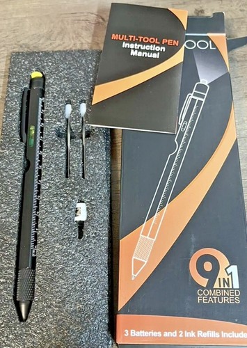 Multi-tool Pen Set | 9 In 1 Features | Gift For Dad | eBay