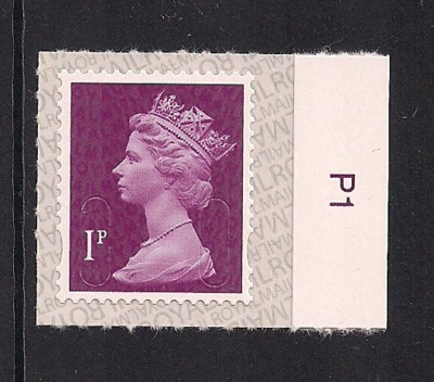 2017 GB QE2 ROYAL MAIL 1P MACHIN SA MARGIN STAMP M17L CODE SG U2920-4 ...