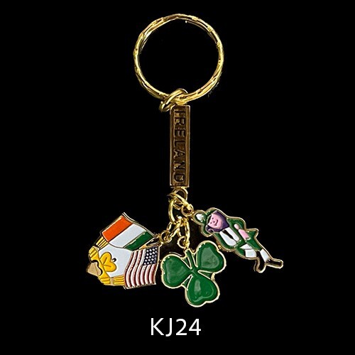 BRASS & ENAMEL KEY RINGS - IRISH CHARMS | eBay