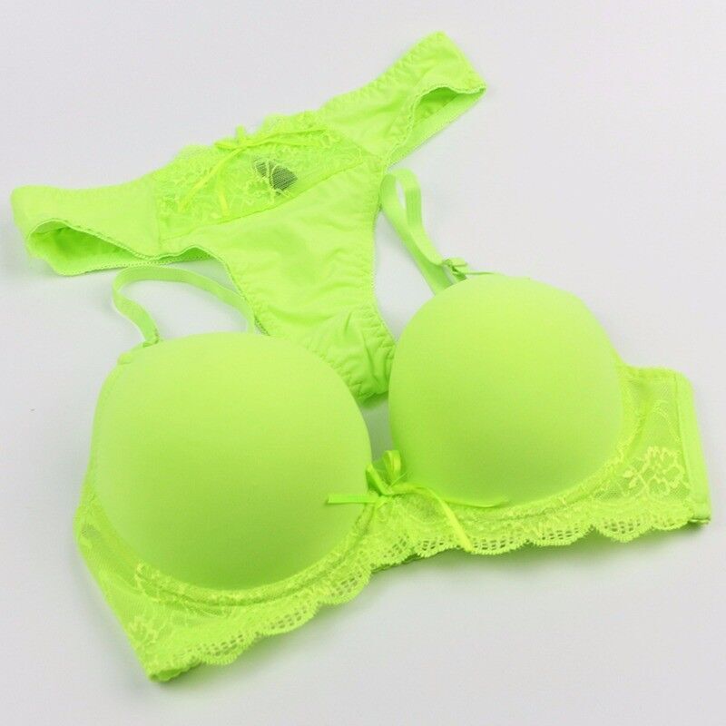 LADIES SEXY LACE EXTREME PUSH UP BRA SETS UNDERWEAR LINGERIE 34-36-38 ...