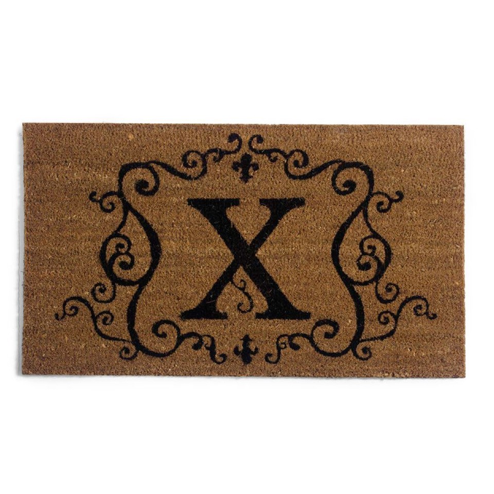 Evergreen,Coir Mat,Coir Insert, Monogram "X" | eBay