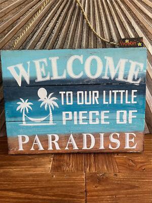 Balinese Hand Crafted WELCOME to Our Little Piece of Paradise Sign ...