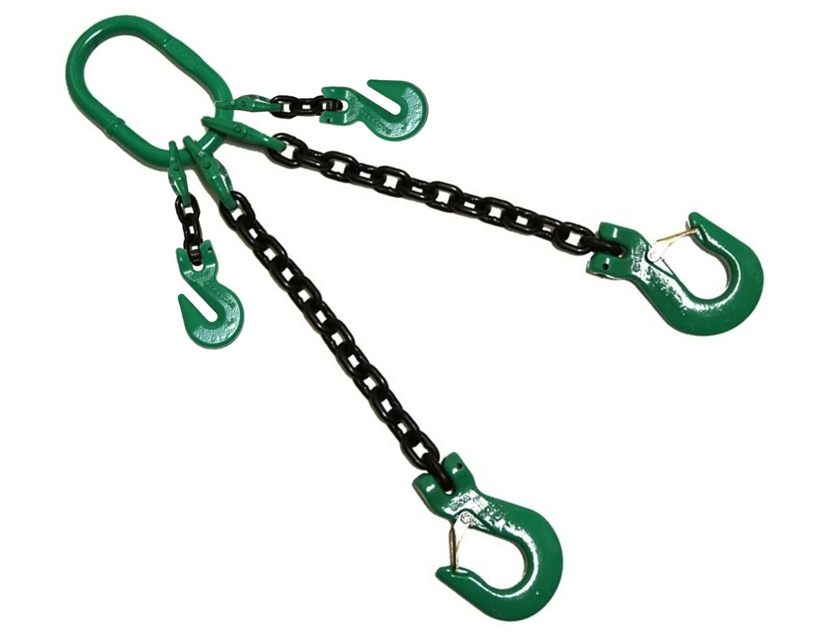 1/2" x 20' GRADE 100 Adjustable LIFTING CHAIN SLING Double Leg Oblong ...
