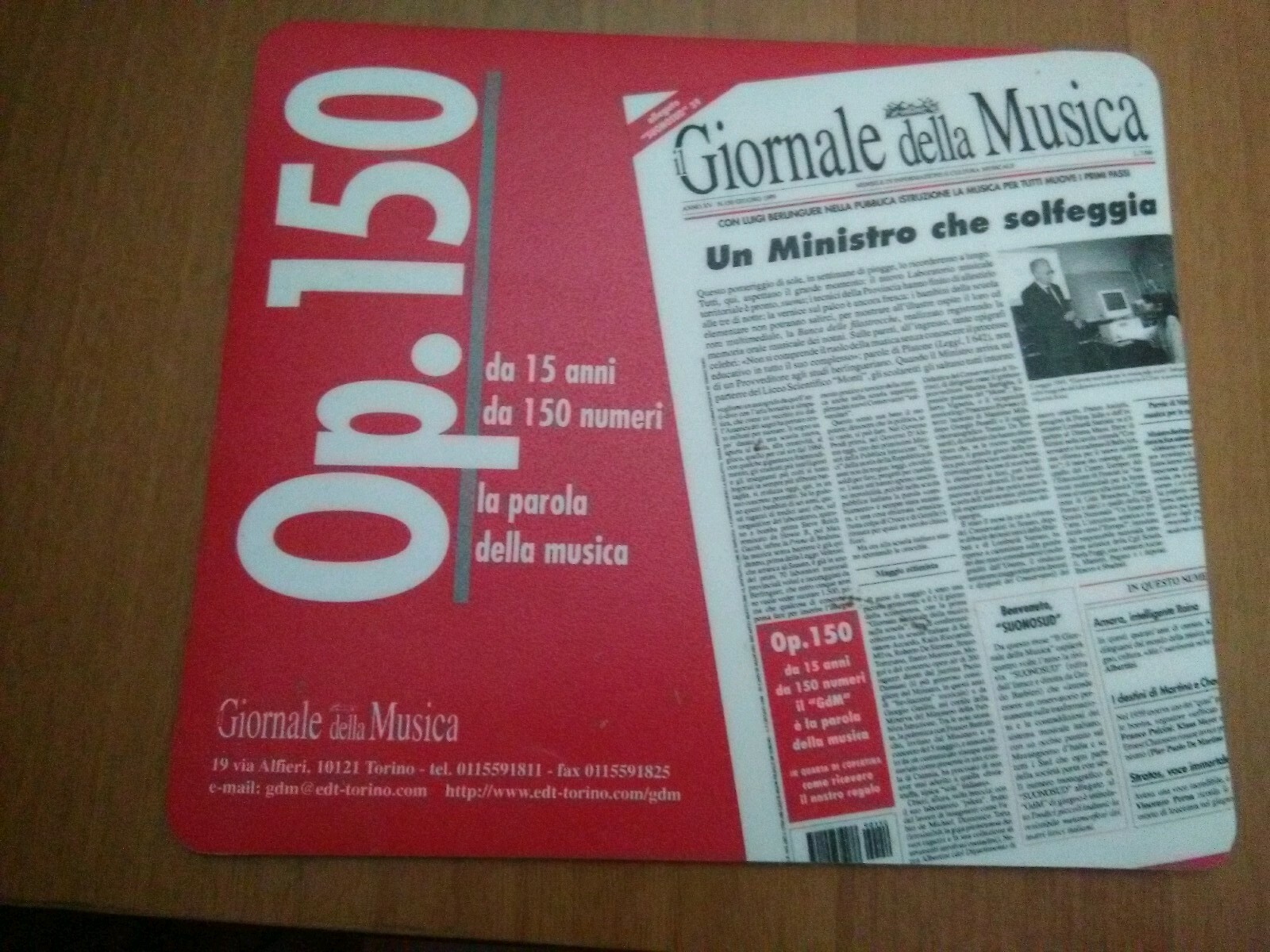 Tappetino mouse "Il Giornale della Musica" | eBay