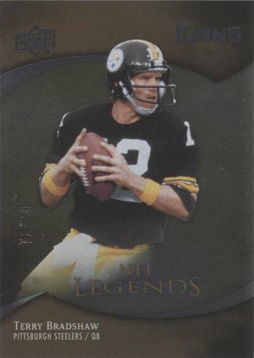 2009 Upper Deck Icons - NFL Legends Terry Bradshaw #194 Silver Board ...