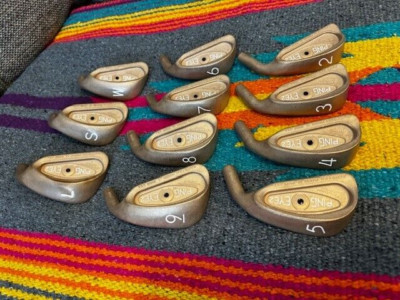 NEW! PING EYE 2 ⚫️ BERYLLIUM COPPER GOLF CLUB HEADS IRON SET 2i-LW #'S ...