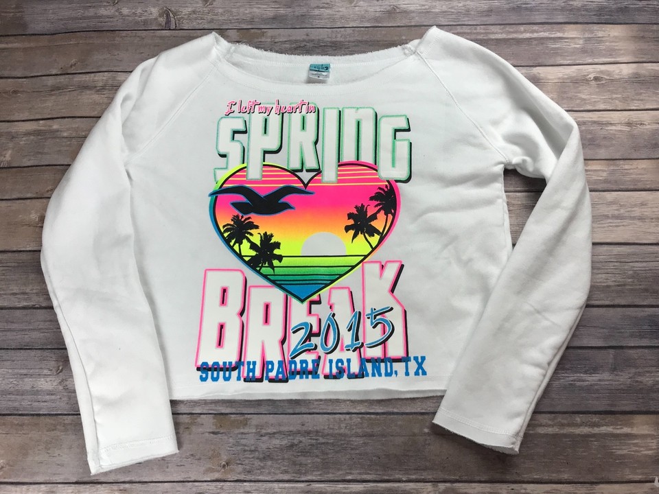 Spring Break 2015 South Padre Island Crop Top Slouchy Sweater, Size ...