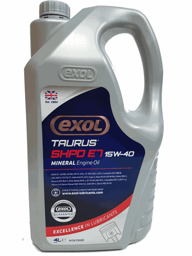 EXOL SUPER HIGH PERFORMANCE DIESEL ENGINE OIL SHPD 15W40 ACEA E7 VOLVO ...