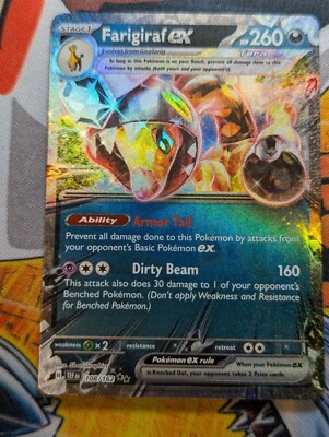 Farigiraf ex 108/162 Double Rare Temporal Force TEF Pokemon TCG | eBay