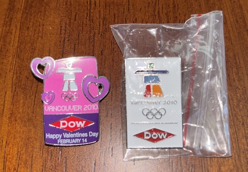 Vancouver 2010 Winter Olympics Dow Sponsor Pin / Valentine’s Day-set of ...