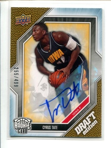 2009-10 Upper Deck Draft Edition Silver Auto #18 - Cyrus Tate /499 🏀 | eBay