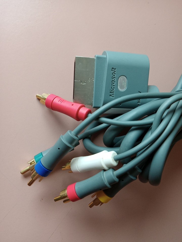 OEM Genuine Microsoft Xbox 360 Console Component HD AV Cable HDTV ...