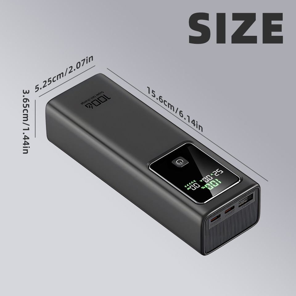 40000mAh Power Bank PD 100W Laptop Portable Fast Charging for Phone ...